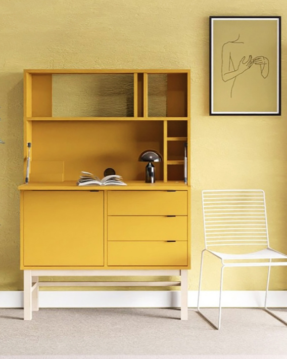 SEK-MODEL-1 - sekretarzyk, zamykane biurko z szafką i szufladami ...